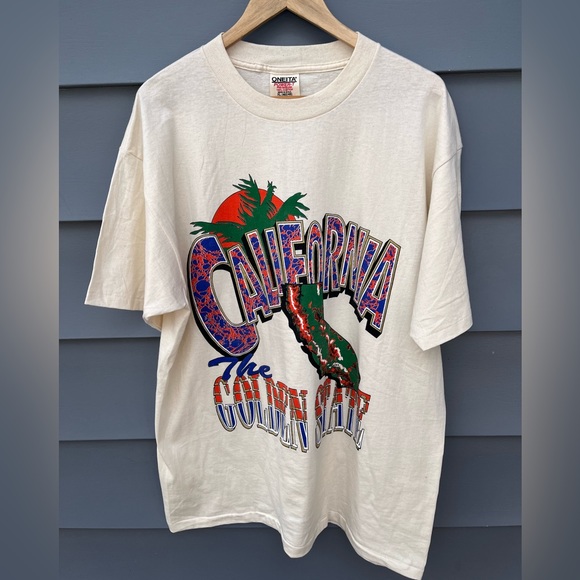 oneita | Shirts | Vintage Calfornia State Tshirt Oneita Xl Single ...